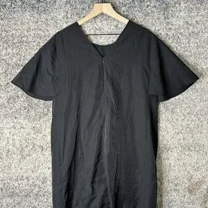 COS | Dresses | Cos Dress Womens 2 Black Modal Blend Short Sleeve Shift ...